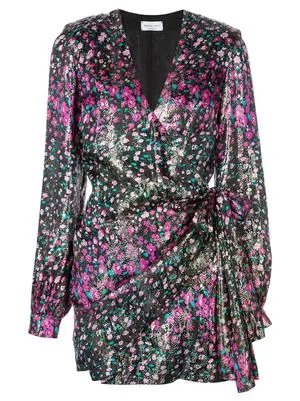 Raquel Diniz Eugina Floral Print Mini Dress - Black