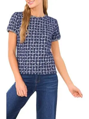 CECE DUPRAZ Metallic Tweed Top