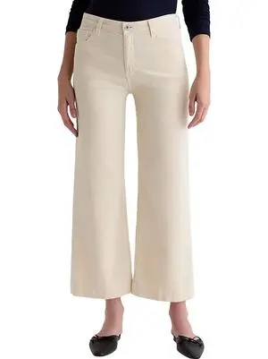 Ag Saige Corduroy Crop Wide-leg Jeans - Opal Stone