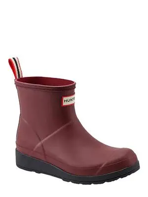 Hunter Play Short Rain Boots - Dark Red