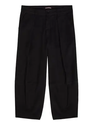 You Must Create Wide-Leg Stretch-Cotton Trousers Black
