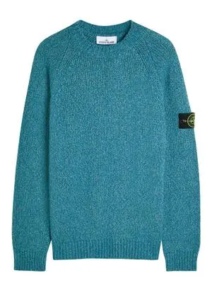 Stone Island Logo Knit Jumper - Petrol