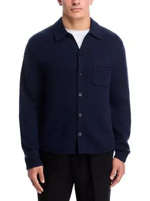 Vince Long Sleeve Contour Hem Sweater Shirt - Coastal