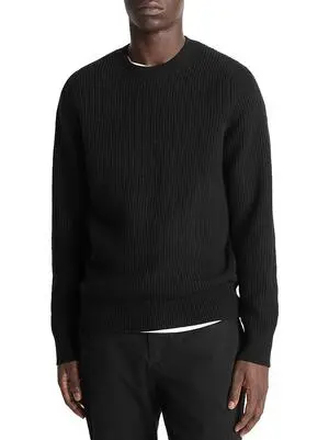 Vince Crewneck Shaker Sweater - Black