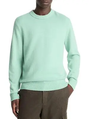 Vince Wool And Cashmere Crewneck Sweater Dark Caterpillar
