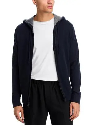 Vince Cashmere Zipper Hoodie - Coastal/medium Gray