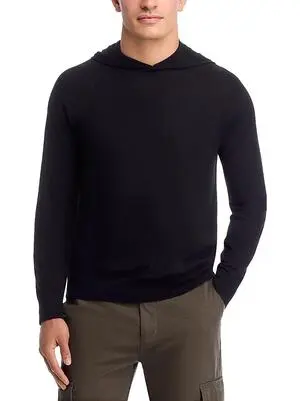 Vince Merino And Cashmere Pullover Hoodie - Black