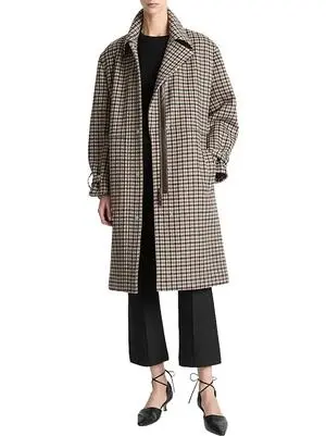 Vince Plaid Car Coat - Multi Chec