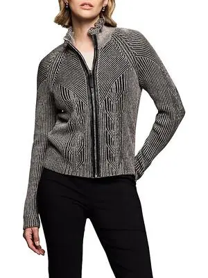 NIC+ZOE Engineered Zip Cardigan