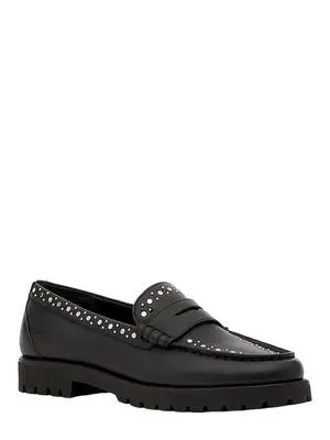 PAIGE Ellis Studded Leather Loafers