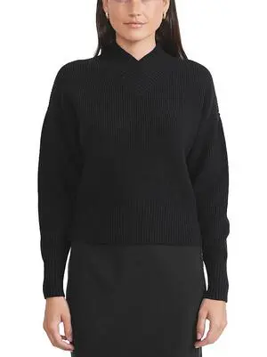 POINT Chunky Knit Pullover Sweater - Black