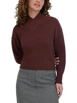 POINT Chunky Knit Pullover Sweater - Chocolate
