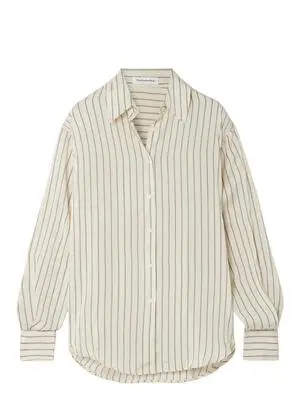 THE FRANKIE SHOP Peri Pinstriped Shirt - Neutrals