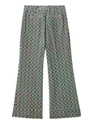 La DoubleJ Hendrix Geometric-print Trousers - Black