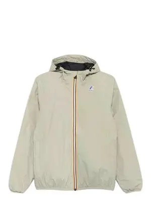 K-WAY Hooded Zip-front Jacket - Neutrals