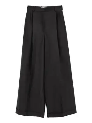 Loewe Pleated Cuffed Trousers - Black