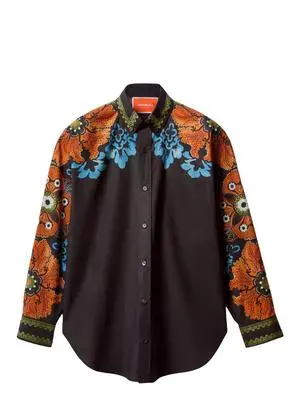 La DoubleJ Floral-print Shirt - Brown