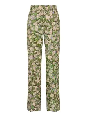 Malìparmi Floral-print Trousers - Green