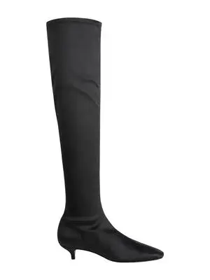 TOTEME 40mm Satin Knee-high Boots - Black