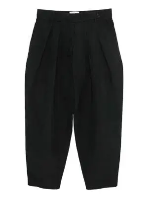 THE ROW Dyri Pleated Trousers - Black