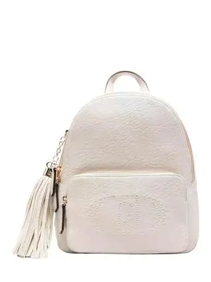 Liu Jo Embossed-logo Tassel Backpack - White