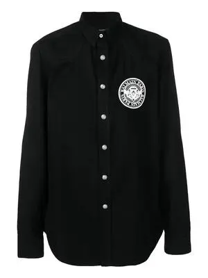 Balmain Embroidered Logo Shirt - Black