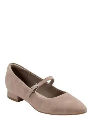 Rockport Taren Pointed Toe Flat - Taupe