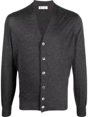 BRUNELLO CUCINELLI V-Neck Cashmere-Silk Cardigan