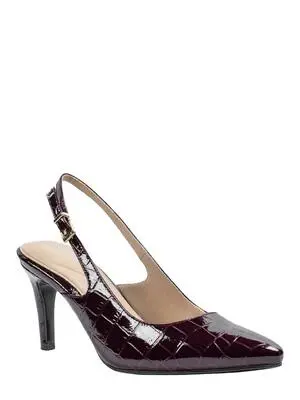 Rockport Pointy-Toe Slingback Pumps Dark Red