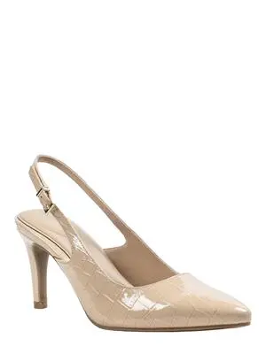 Rockport Pointy-Toe Slingback Pumps Light Natural