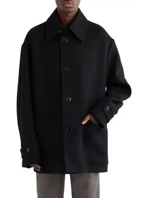 Dries Van Noten Rivne Relaxed Wool Blend Coat - Black