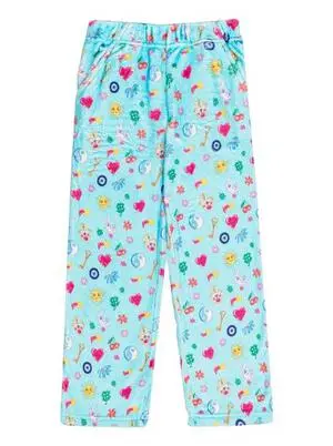 PREPPY GOOSE Plush Lucky Charm Loungewear Pant - Light Blue