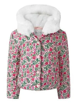 RACHEL RILEY Floral Hooded Puffer Jacket - Pink
