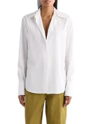 Dries Van Noten Celinta Cotton Button-up Shirt - White