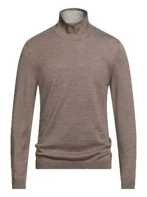 John Varvatos Turtleneck Knit Top - Beige