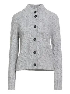 Peserico Cable-knit Mélange Cardigan - Grey