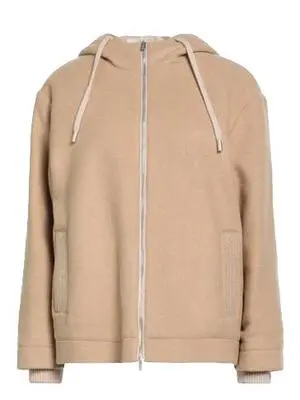 Peserico Puffer Jacket In Wool Blend - Beige