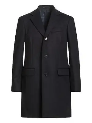 HACKETT Single-Breasted Wool-Cashmere Coat Navy