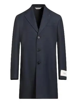 PAOLONI Single-breasted Gabardine Coat - Navy
