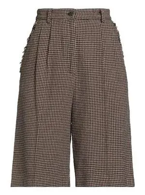 8PM Houndstooth Bermuda Shorts - Beige