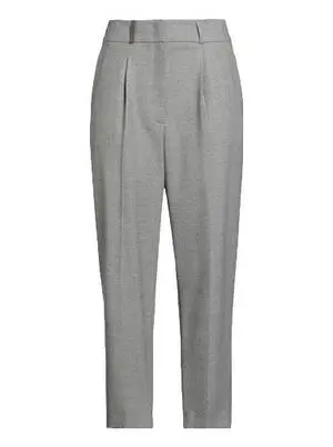 Peserico Tapered Virgin Wool-blend Pants - Grey