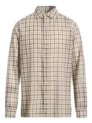 Agnona Shirt Khaki Size Wool, Silk - Beige