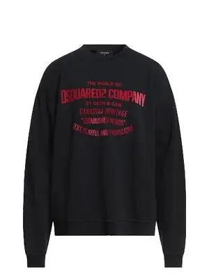 Dsquared2 Cotton Fleece Sweatshirt - Black