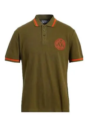Versace Polo Shirt Military Size Cotton - Green
