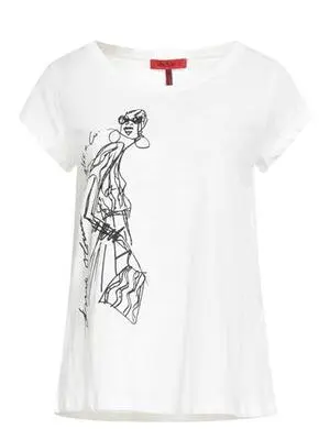 MAX & CO. X DURO OLOWU Printed Jersey T-shirt - White