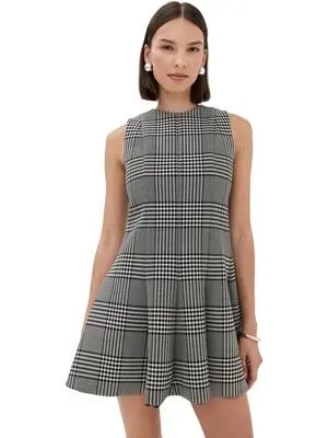 Brandon Maxwell Fitted Mini Dress - Prince Of Wales Plaid