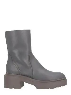 POMME D'OR Ankle Boots In Calfskin With Square Heel - Grey