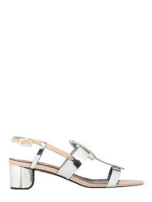 ROGER VIVIER Leather Sandals - Silver