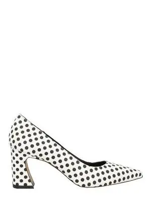 TOSCA BLU Leather Polka-dot Pumps - White