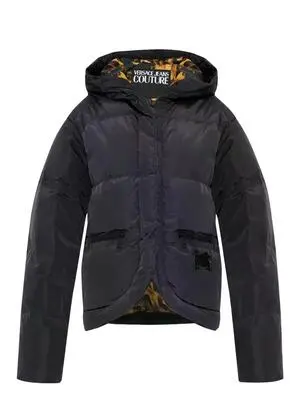 Versace Hooded Puffer Jacket - Black